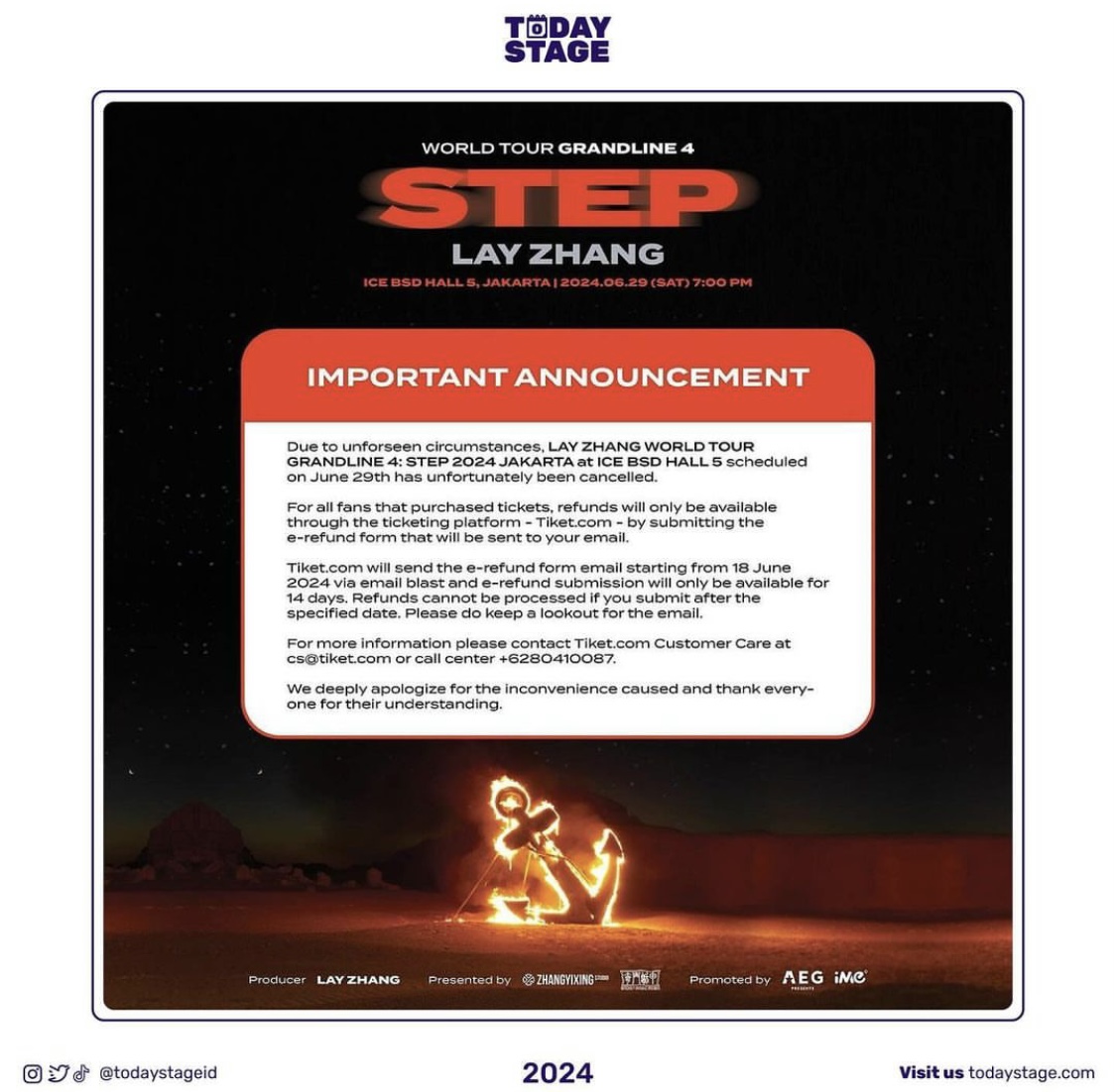 Lay Zhang Concert in Jakarta Has Been Canceled! - Today Stage