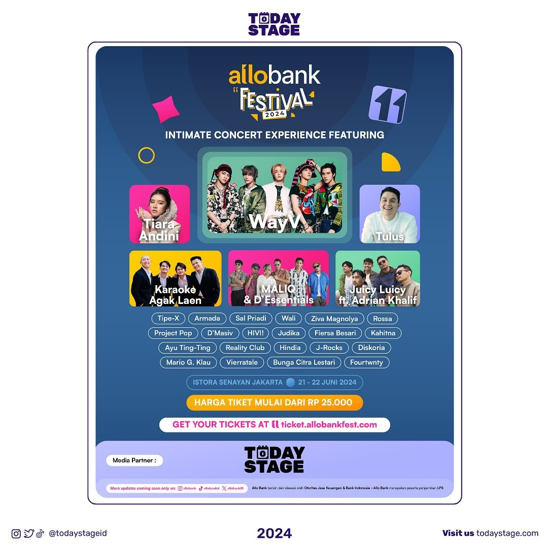 Allo Bank Festival 2024 Rundown Out, Check The Open Gate Hours and Venue Info! - Today Stage