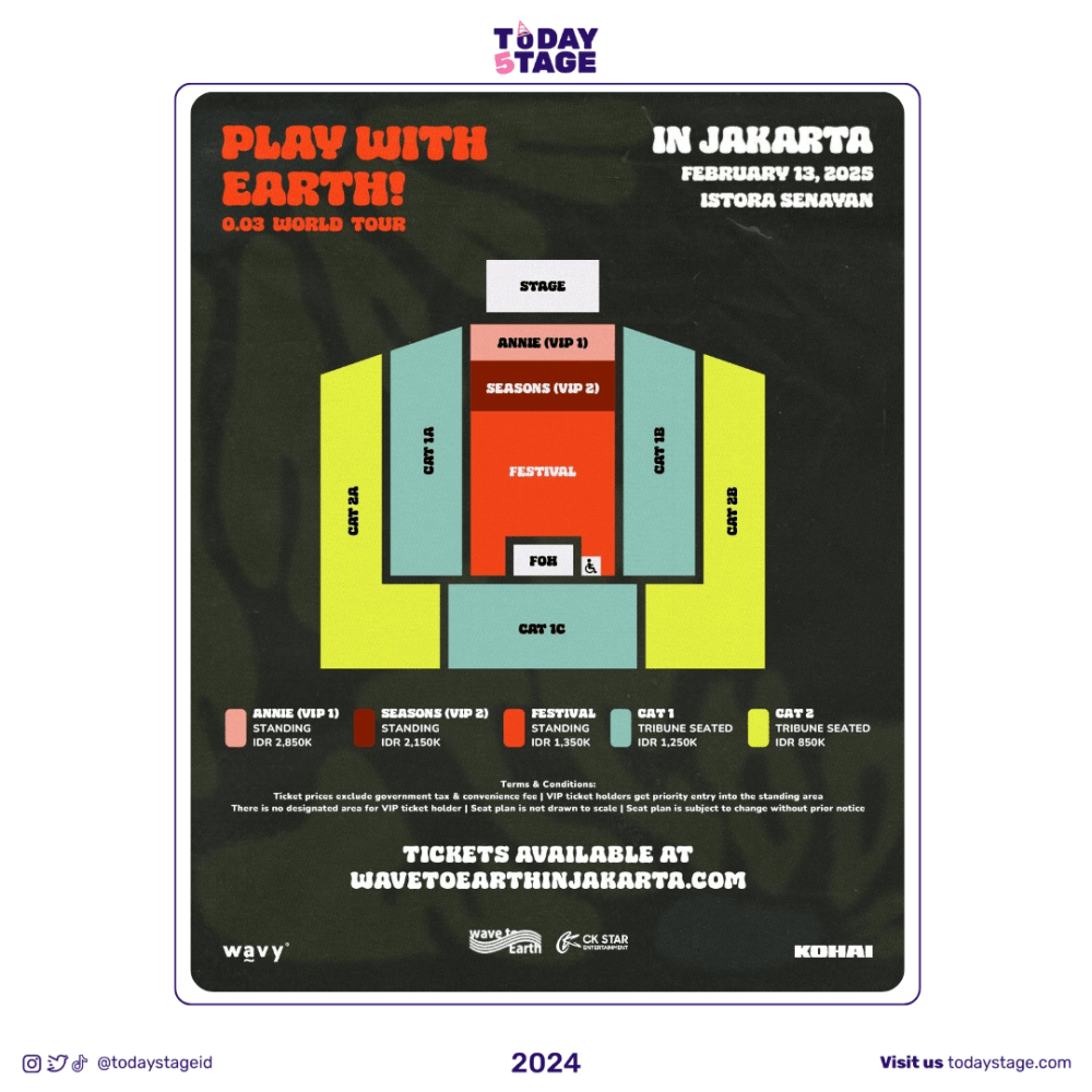 Wave To Earth Concert Ticket Prices in Jakarta, Starting at IDR 850,000 ...