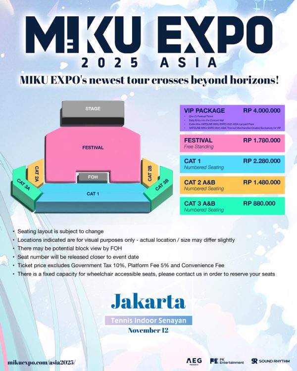 HATSUNE MIKU EXPO 2025 ASIA Ticket Sales Officially Open! Jakarta Fans ...
