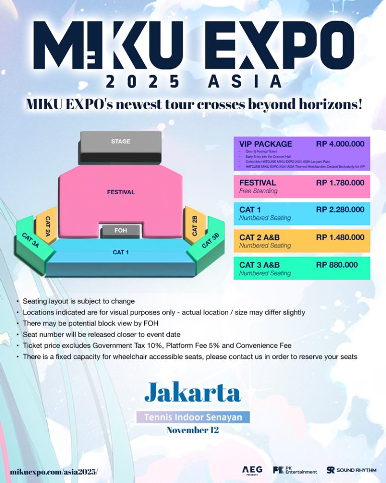 HATSUNE MIKU EXPO 2025 ASIA Ticket Sales Officially Open! Jakarta Fans ...
